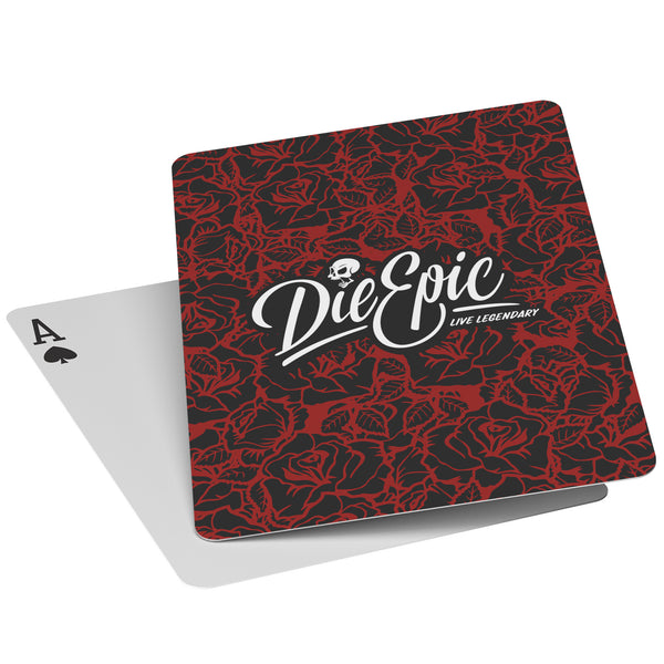 Die Epic Roses Playing Cards - Die Epic® Live Legendary Epic Clothing