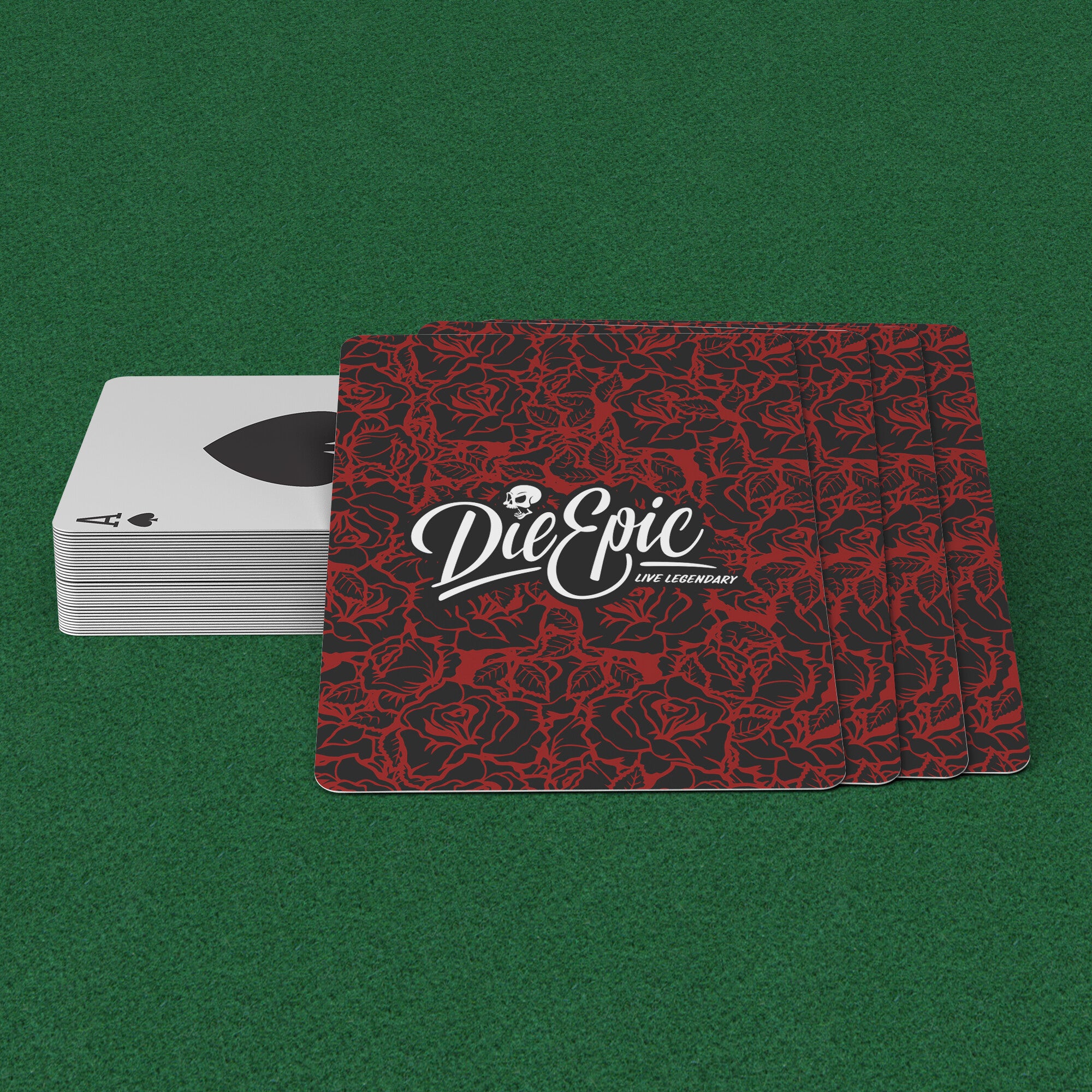 Die Epic Roses Playing Cards - Die Epic® Live Legendary Epic Clothing