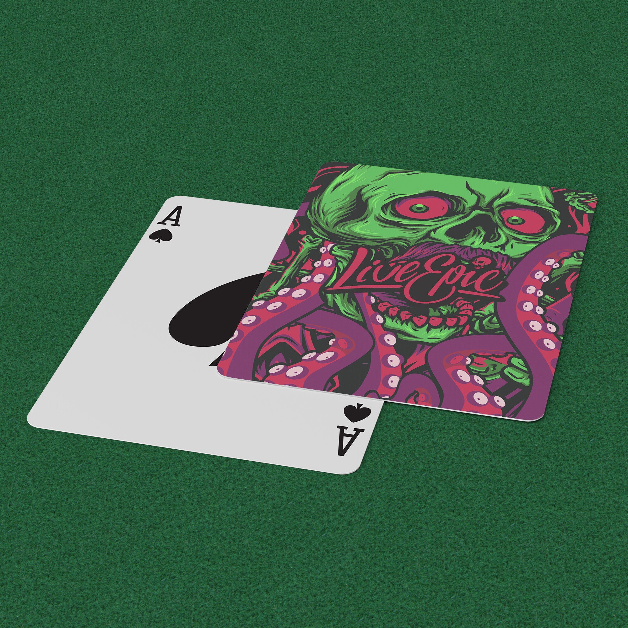 Live Epic Octopus Playing Cards - Die Epic® Live Legendary Epic Clothing